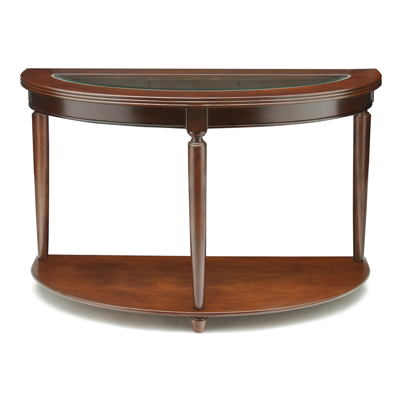 Furniture of America Chrinus Wood 1-Shelf Console Table in Dark Cherry