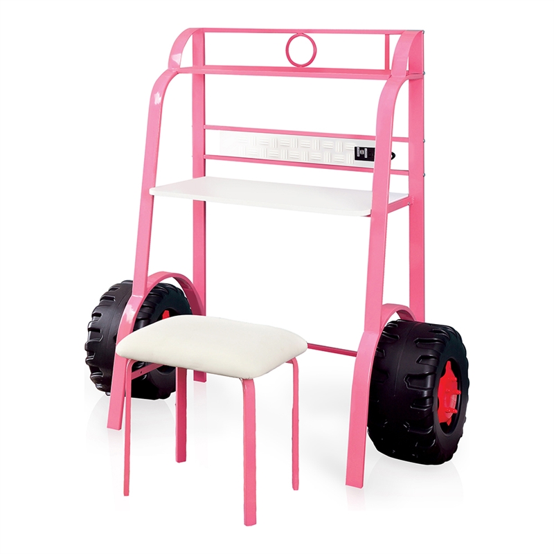Pink metal desk store