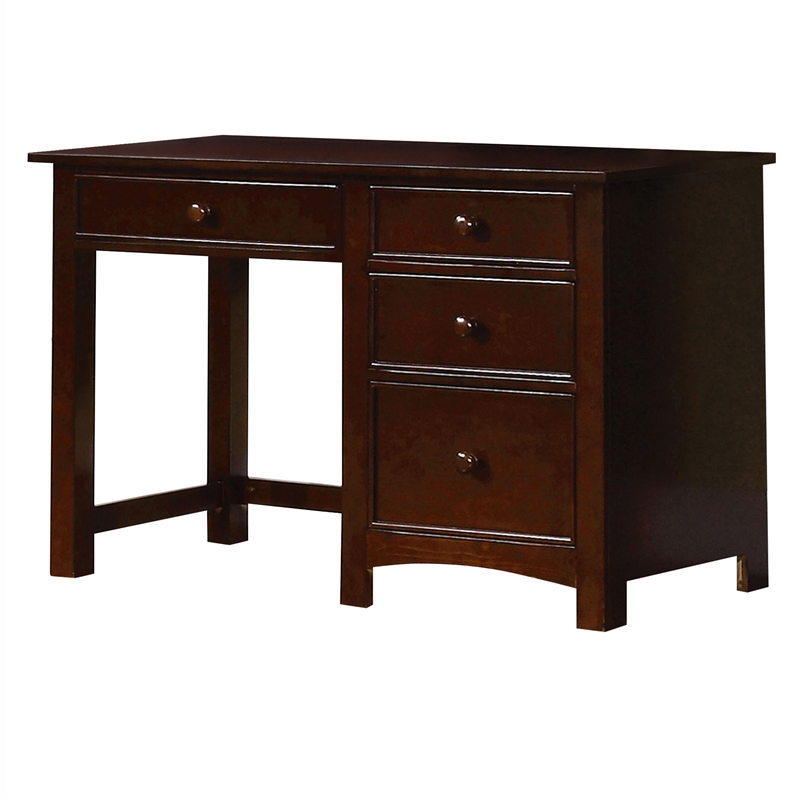 Furniture of America Dimanche Transitional Solid Wood Desk in Dark ...