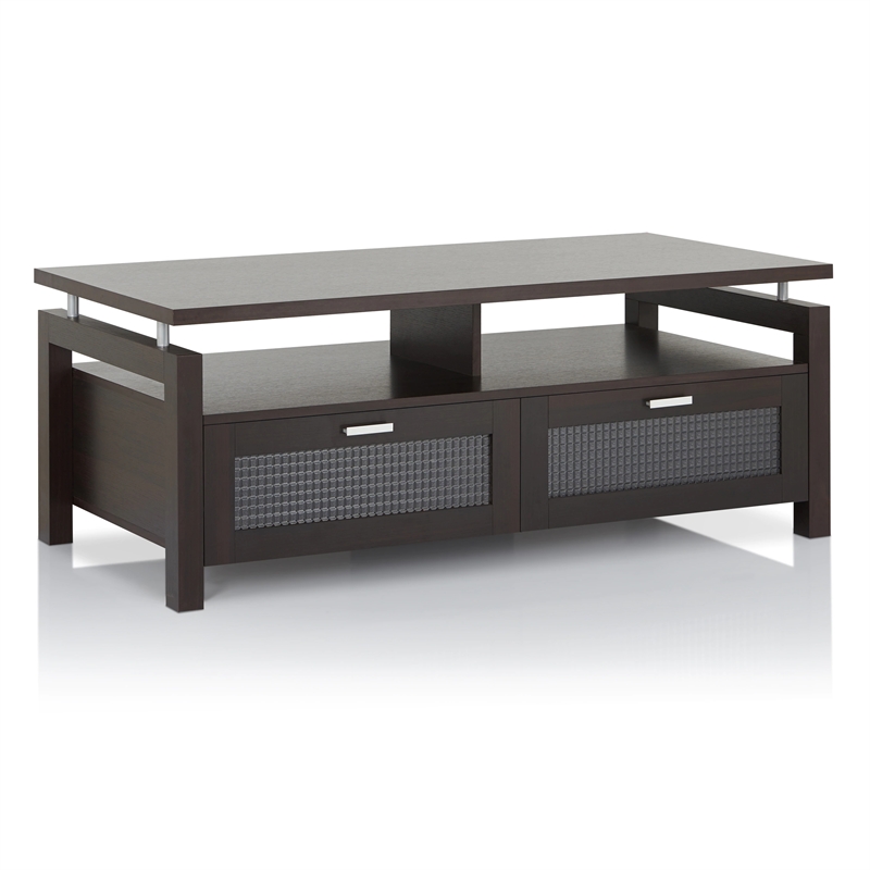 Furniture of America Tayler Contemporary Wood Storage Coffee Table in ...