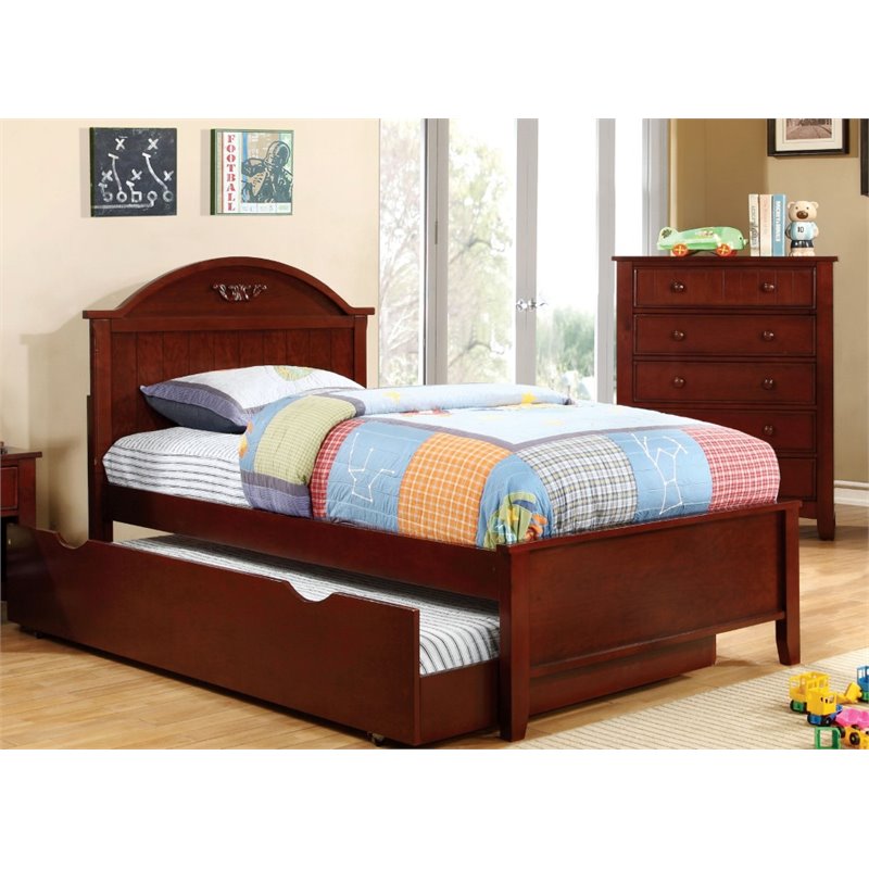 Furniture of America Dugan Transitional Wood Twin Kids Platform Bed in ...