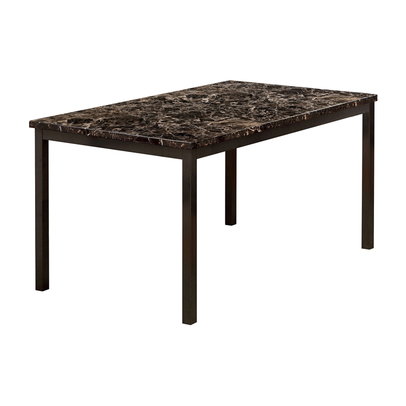 Furniture of America Maxson Transitional Metal 60-Inch Dining Table in ...