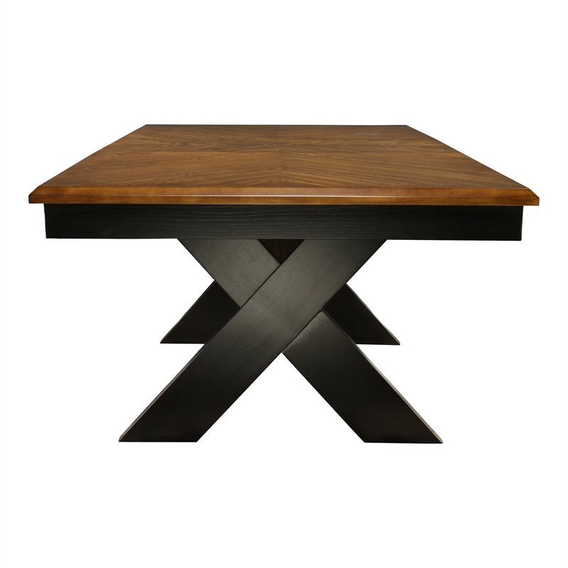 Furniture of America Hulledge Wood Extendable Dining Table in Dark Oak ...