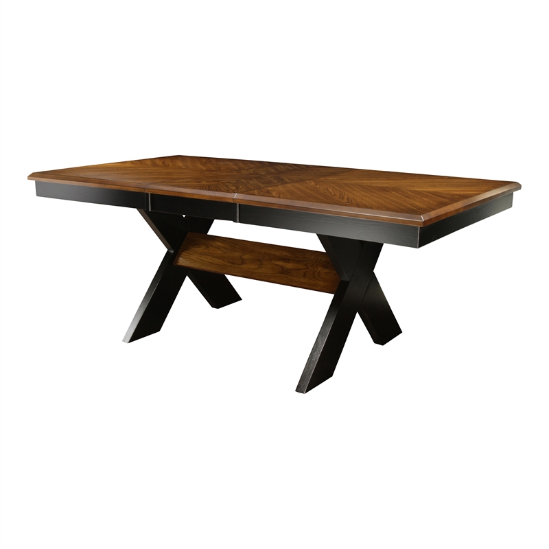 Furniture of America Hulledge Wood Extendable Dining Table in Dark Oak ...