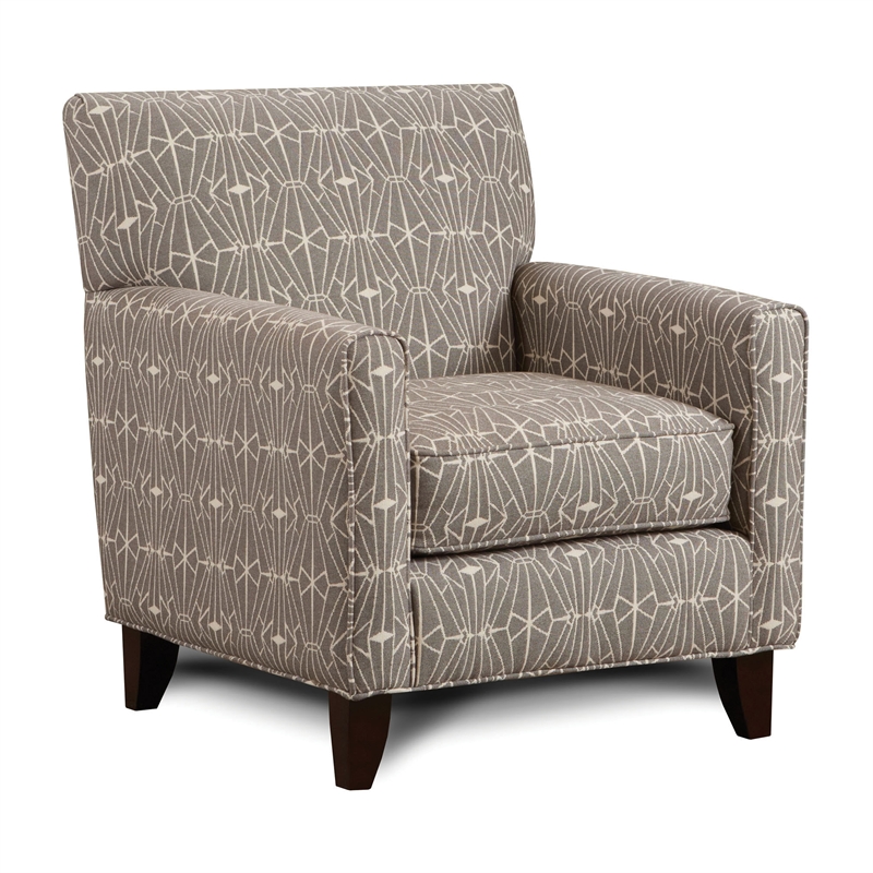 Furniture of America Gauthier Contemporary Fabric Accent Chair in Gray ...