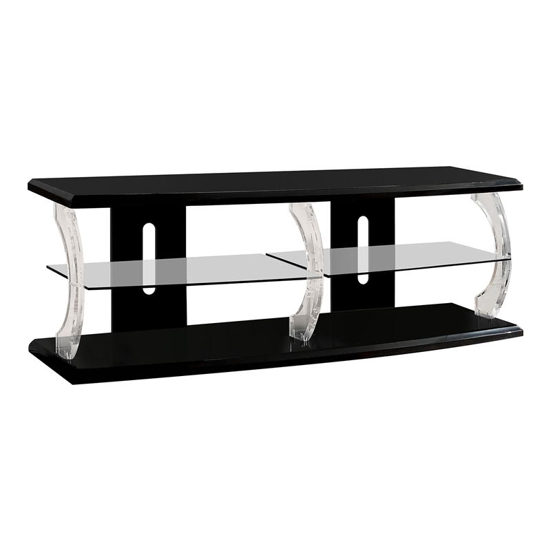 Furniture of America Jerry Contemporary Wood 72-inch TV Stand in Black ...