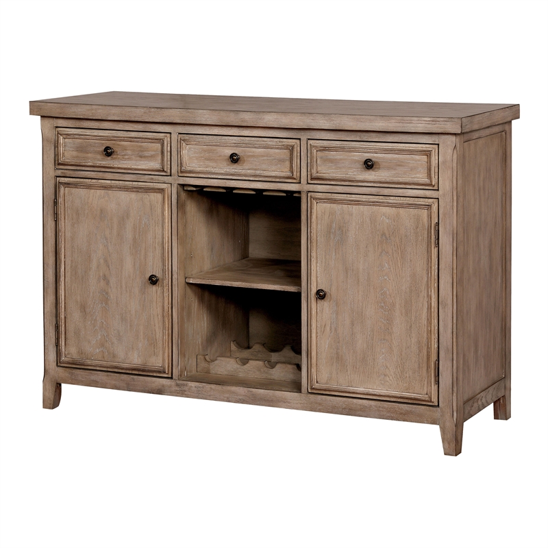 Furniture of America Aggate Rustic Solid Wood Server in Rustic Natural ...