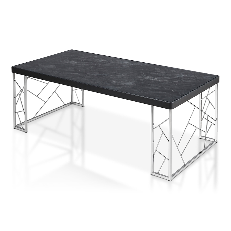 Furniture of America Stefano Contemporary Metal Coffee Table in Black ...