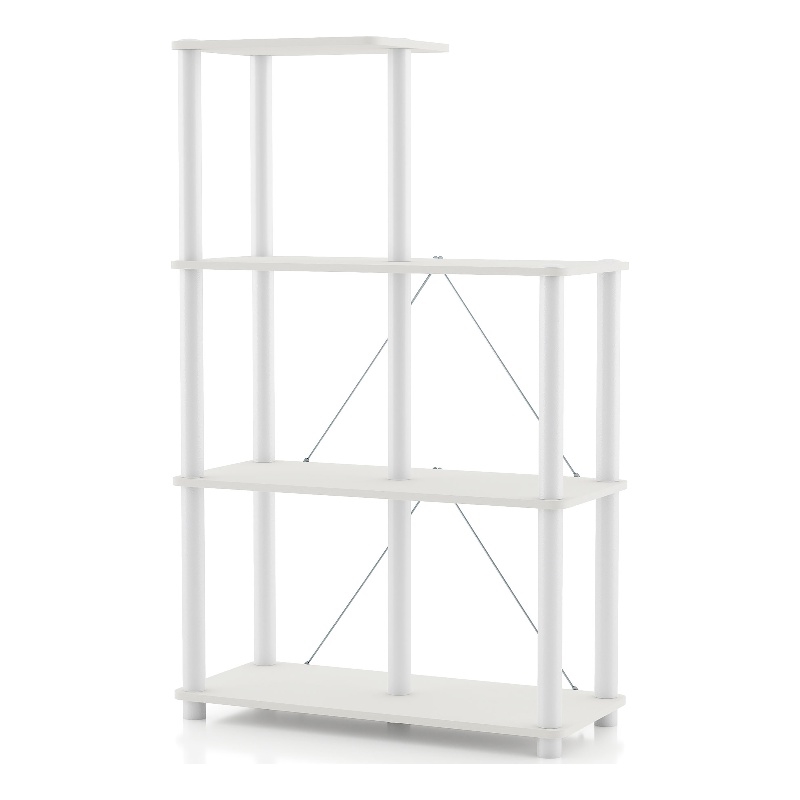 Furniture of America Seni 5-Cube Shelves Wood Open Bookcase in White ...