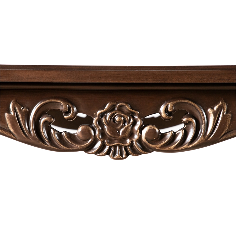 Furniture of America Adelaide Wood End Table with Cabriole Legs in Brown