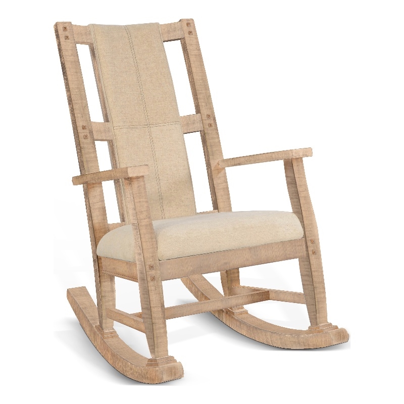 Sunny Designs Marina Mahogany Rocking Chair with Cushion Seat & Back in ...