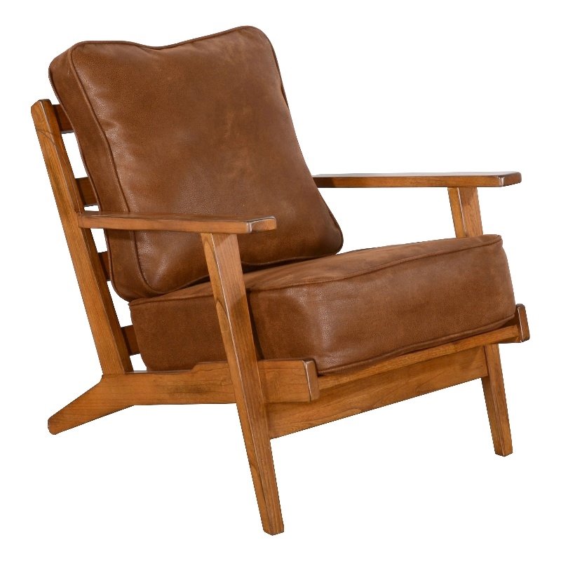 Sunny Designs Sedona Mahogany Accent Chair with Cushions in Light Brown ...