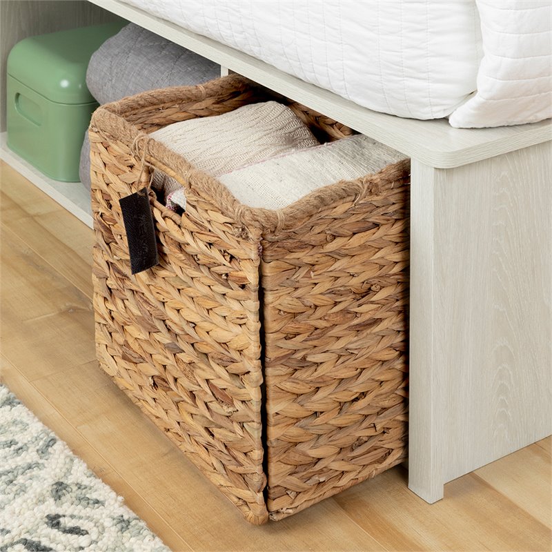 Platform bed with storage baskets store