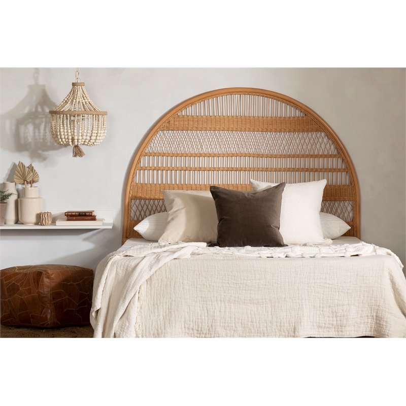 Rattan Wall Mounted Headboard Horizontal Lines Balka South Shore | Bush ...