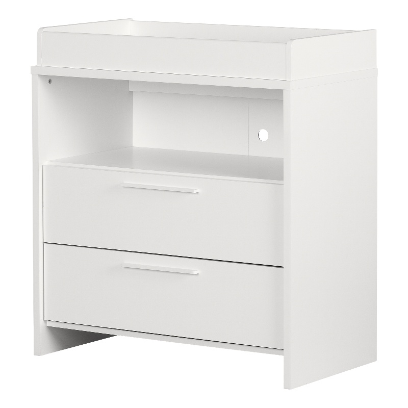 South Shore Engineered Wood Changing Table with Drawers Storage in ...