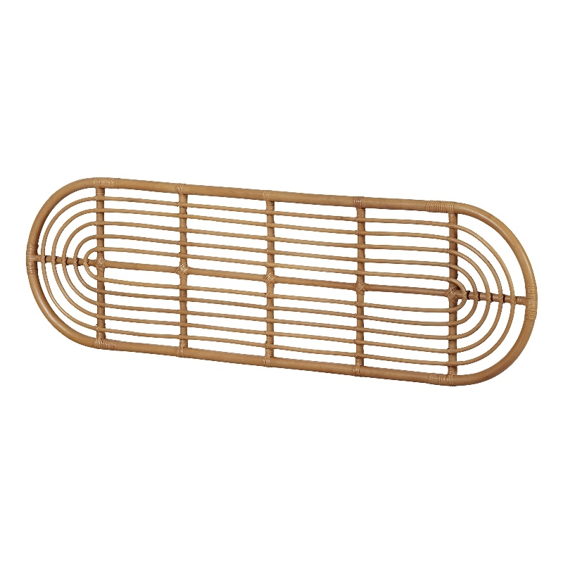 South Shore Hoya Rattan Wall-Mounted Headboard Retro Full/Queen Natural ...