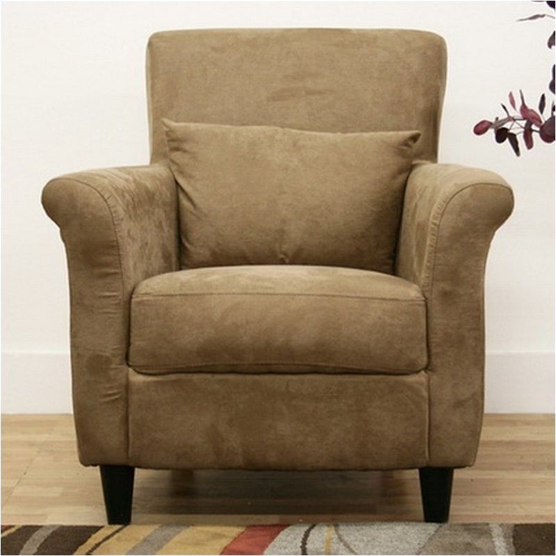 Bowery Hill Fabric Club Arm Chair in Tan | Cymax Business