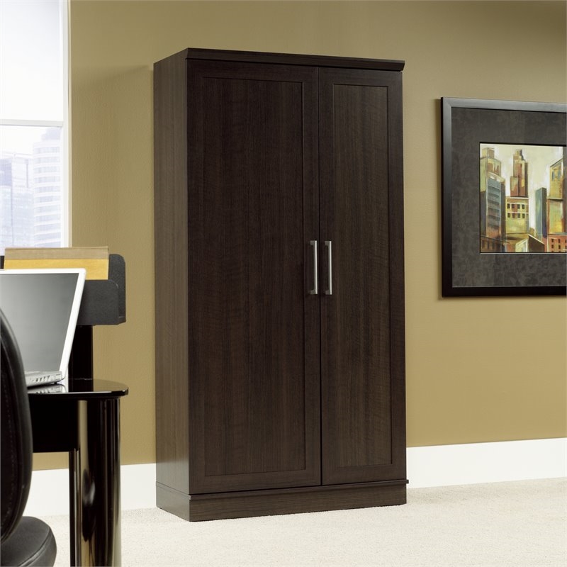 Bowery Hill Engineered Wood 2 Doors Jumbo Storage Cabinet in Dakota Oak
