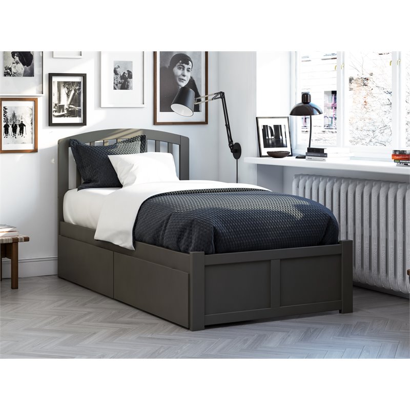 Bowery hill king platform storage bed with floating headboard store