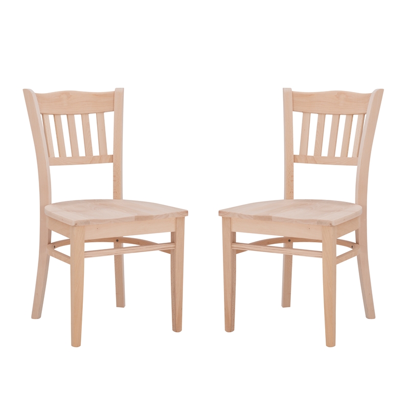 Unfinished Wood Dining Room Chairs