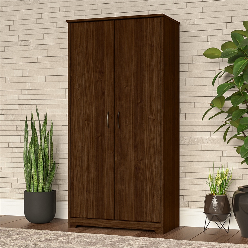 Walnut tall storage cabinet store