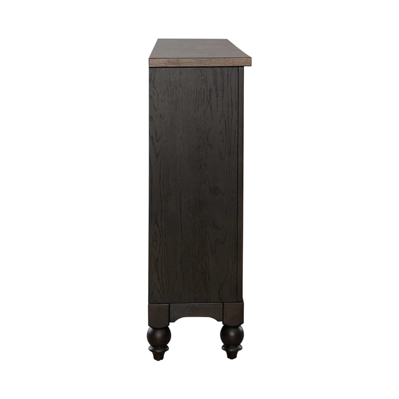 Bowery Hill Traditional Farmhouse Hall Buffet in Black Finish