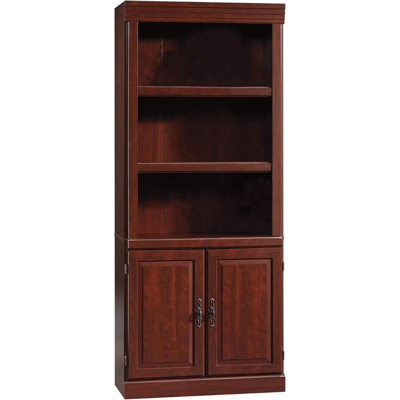 Pemberly Row Engineered Wood 5-Shelf Bookcase in Classic Cherry | Cymax ...