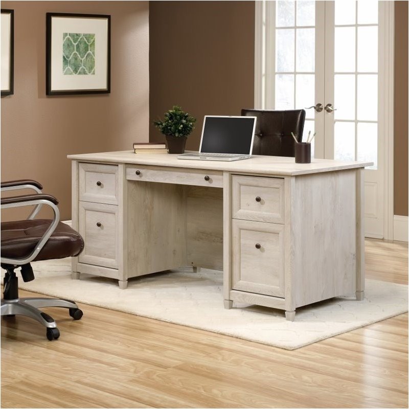 Pemberly Row Executive Desk in Chalked Chestnut - PR-657448