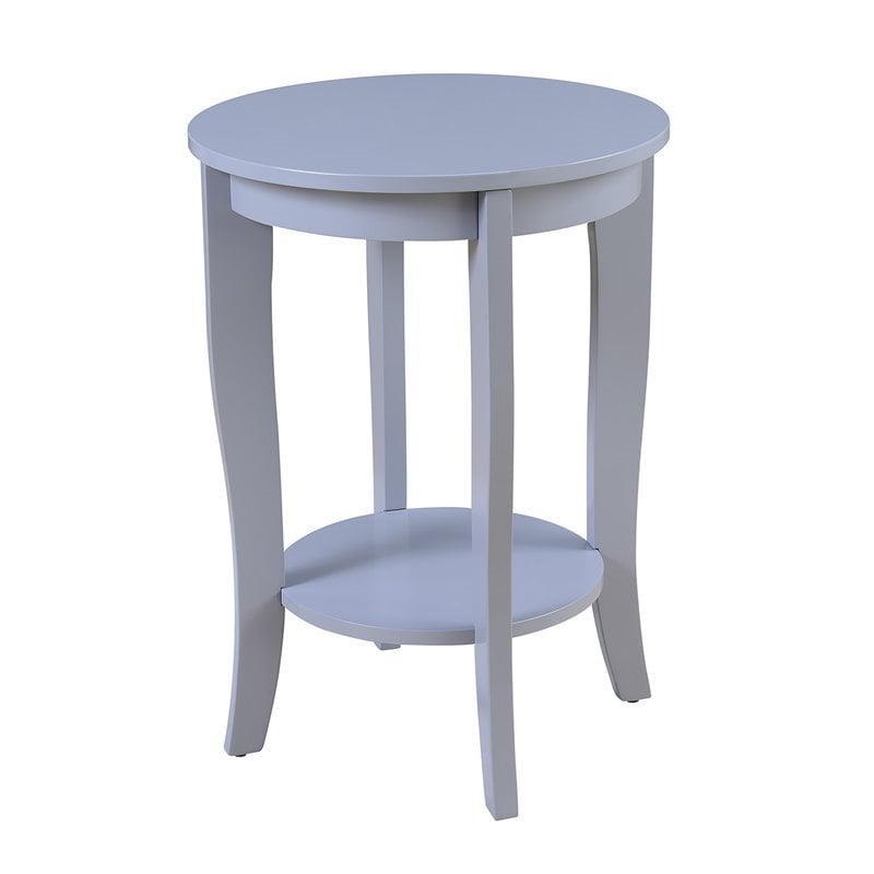 Pemberly Row Round End Table in Gray Wood Finish | Cymax Business