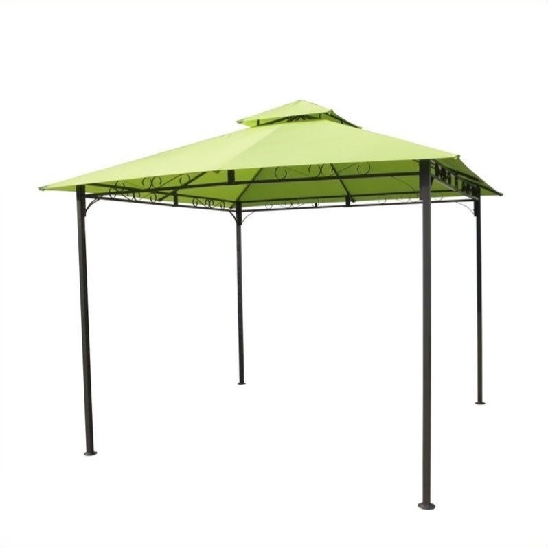 Pemberly Row Contemporary Outdoor Canopy Gazebo in Lime Green | Homesquare
