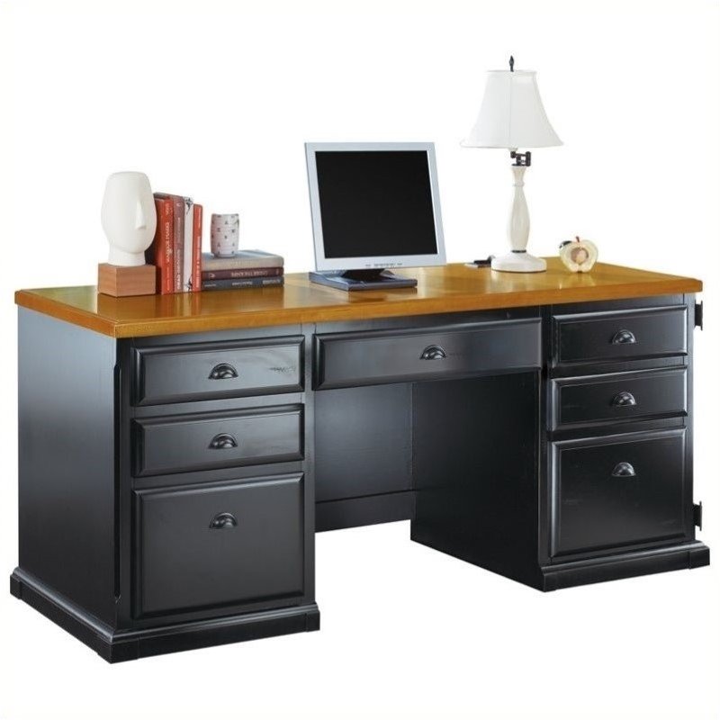 Beaumont Lane Computer Credenza in Onyx Black | Cymax Business