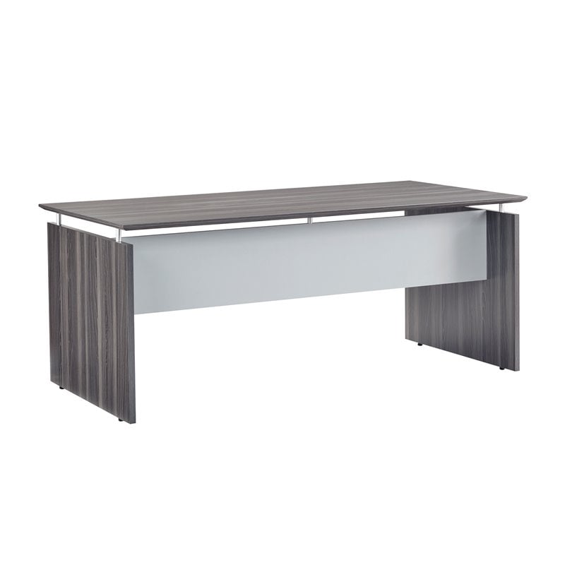 Mayline Medina Series 72" Computer Desk in Gray Steel | Cymax Business