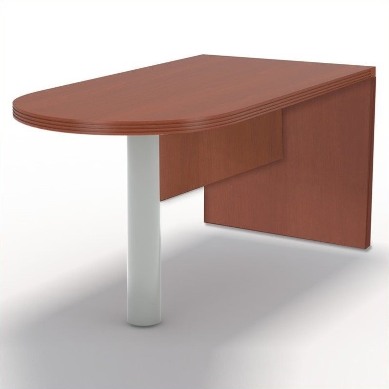 Mayline Aberdeen 72"" Freestanding Peninsula Desk in Cherry - APT7236LCR