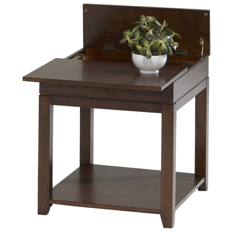 Progressive Furniture Daytona Rectangular Wood End Table in Regal ...