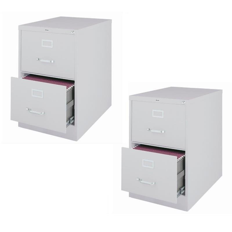 Value Pack (Set of 2) 2 Drawer Legal File Cabinet in Gray | Cymax Business