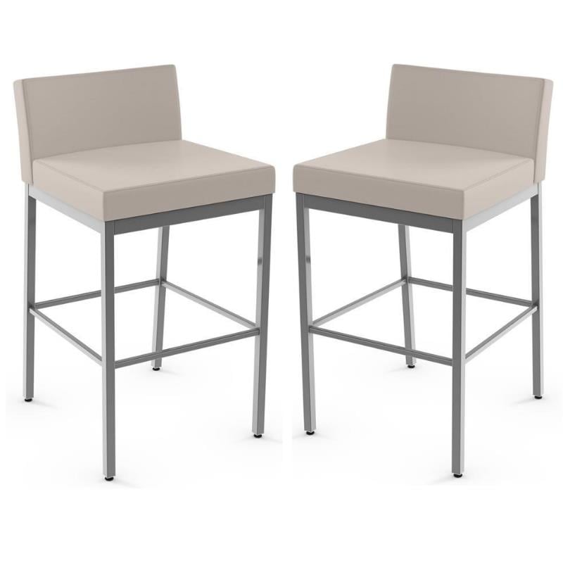 Counter Height (24 -27) Gray Chrome Bar Stools