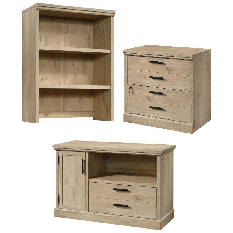 Home Square 3-Piece Set with Hutch Lateral File Cabinet and Filing ...