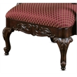 Home Square Wood Arm Chair in Walnut and Red Finish - Set of 2