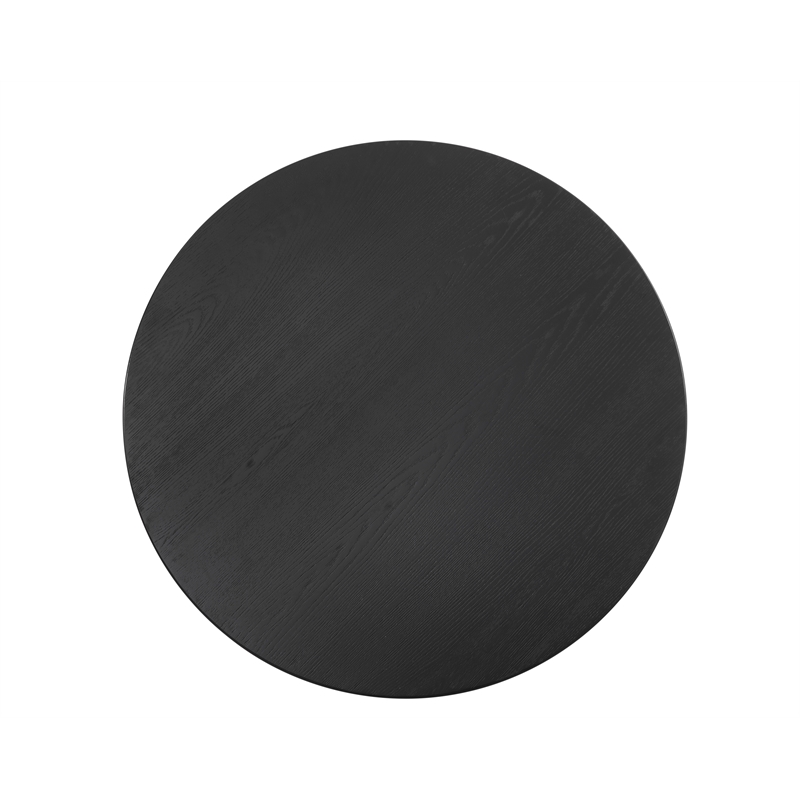 Maklaine Modern / Contemporary Round Cocktail Table in Black Wood ...