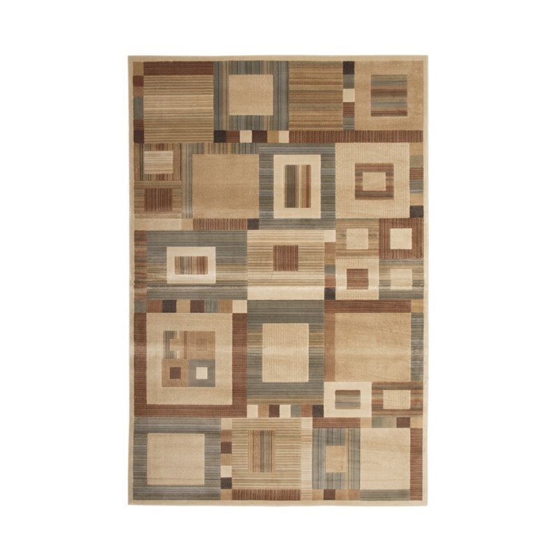 Abacasa Sonoma Austin Beige-Tan-Aqua-Rust 5x8 Area Rug | Cymax Business