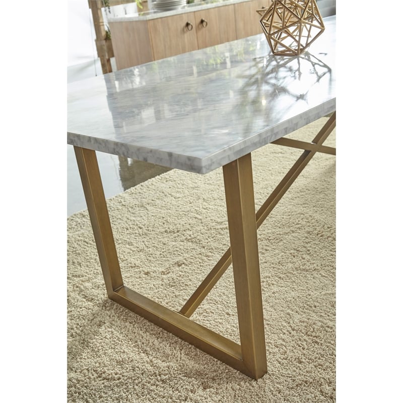 Carrera marble dining table store