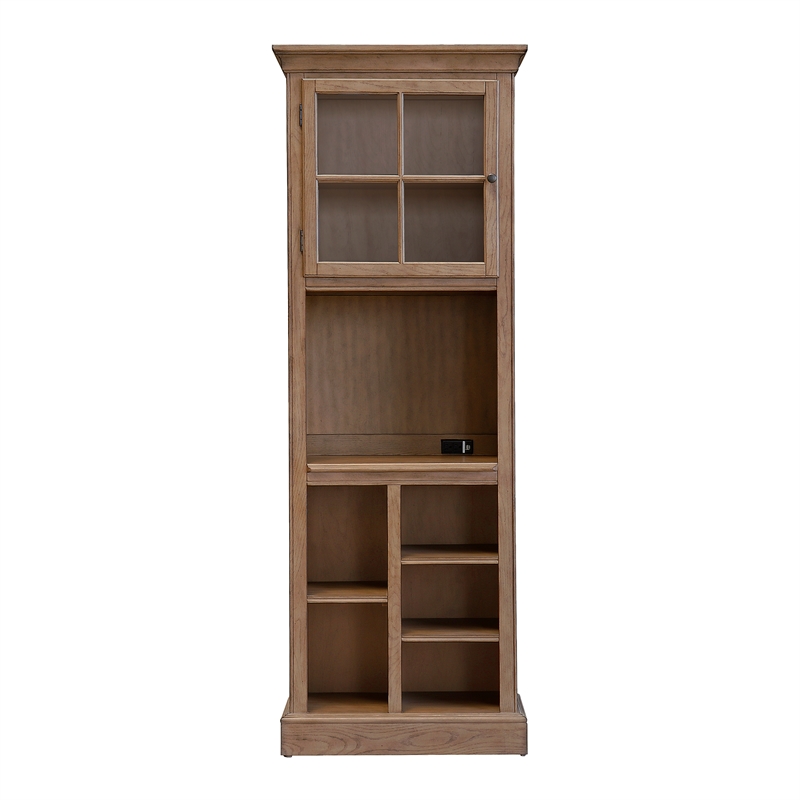 Wood Open Storage Kitchen Cabinet in Brown Finish by Pulaski Furniture ...