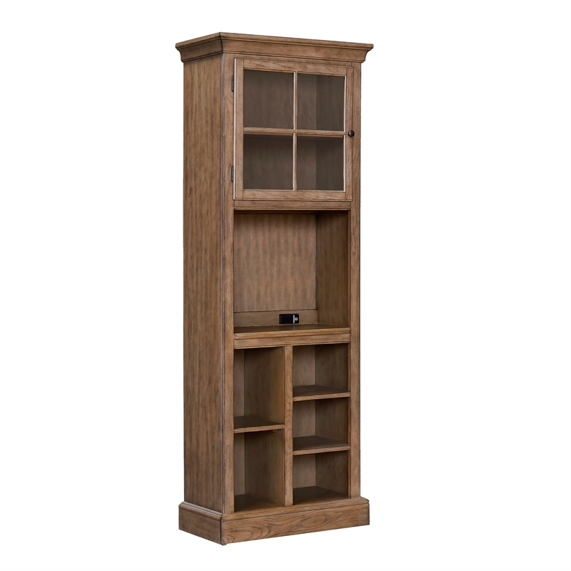 Wood Open Storage Kitchen Cabinet in Brown Finish by Pulaski Furniture ...
