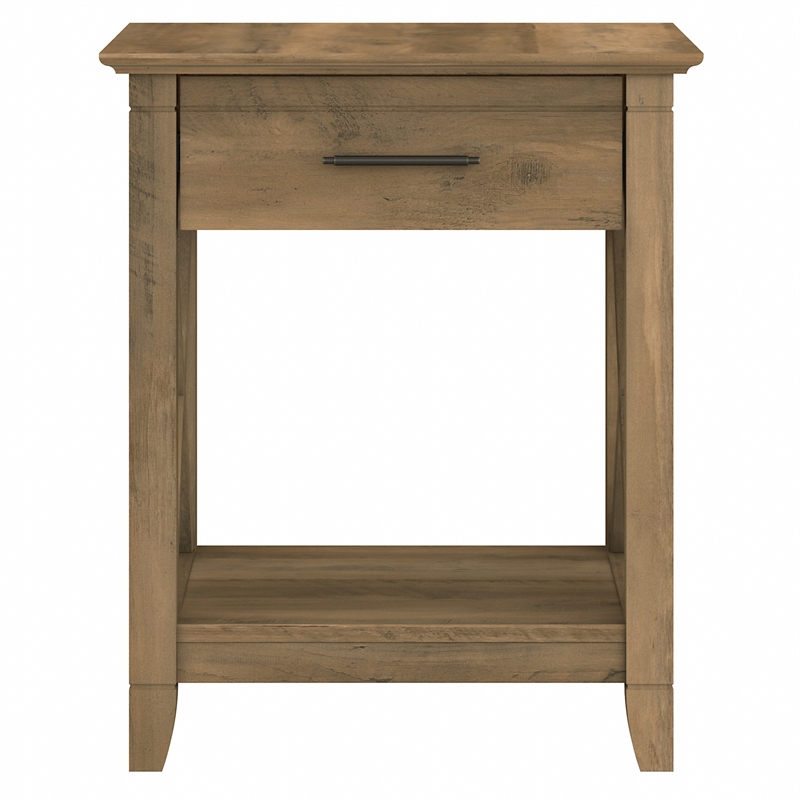 Bush Furniture Key West End Table with Storage in Reclaimed Pine ...