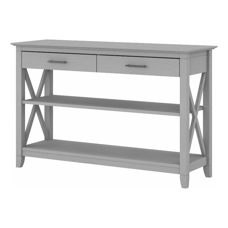 Key West Console Table with Drawers in Cape Cod Gray - Engineered Wood ...