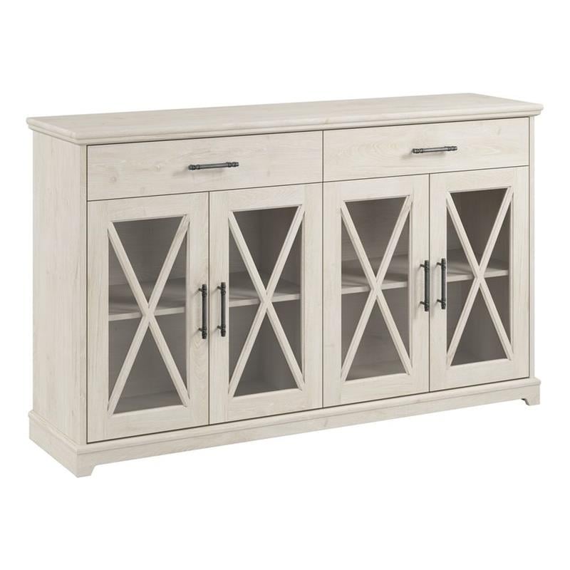Bush Lennox Engineered Wood TV Stand for TVs up to 75" in Linen White ...