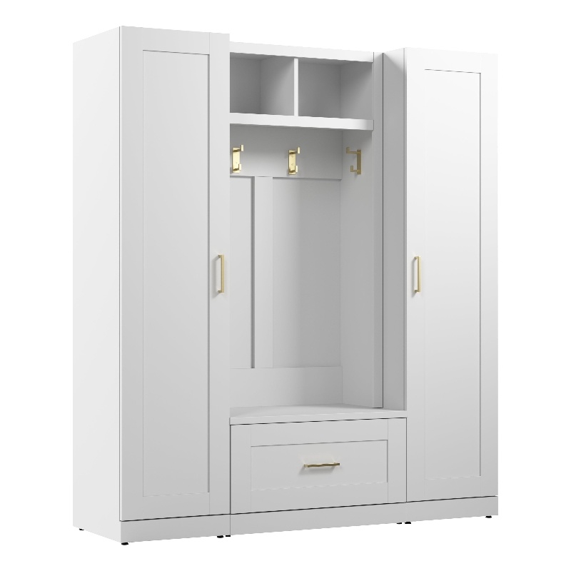 White entryway storage store