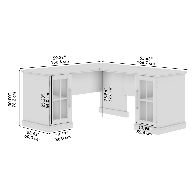 Westbrook 60W L Shaped Desk with Storage by Bush Furniture | Bush ...