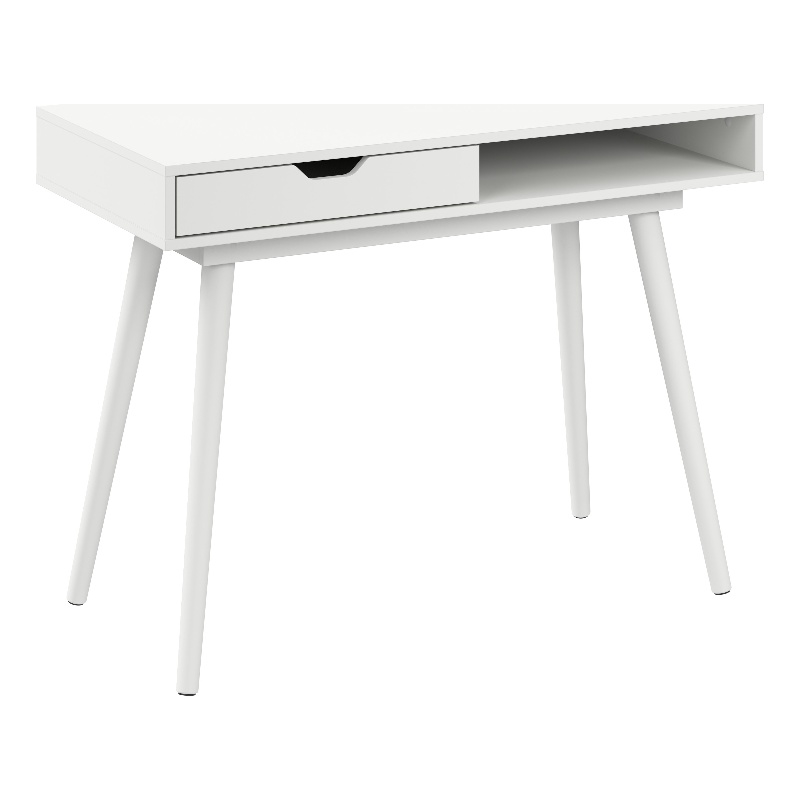 Nora 40W Writing Desk in Pure White by Bush Furniture - Engineered Wood ...