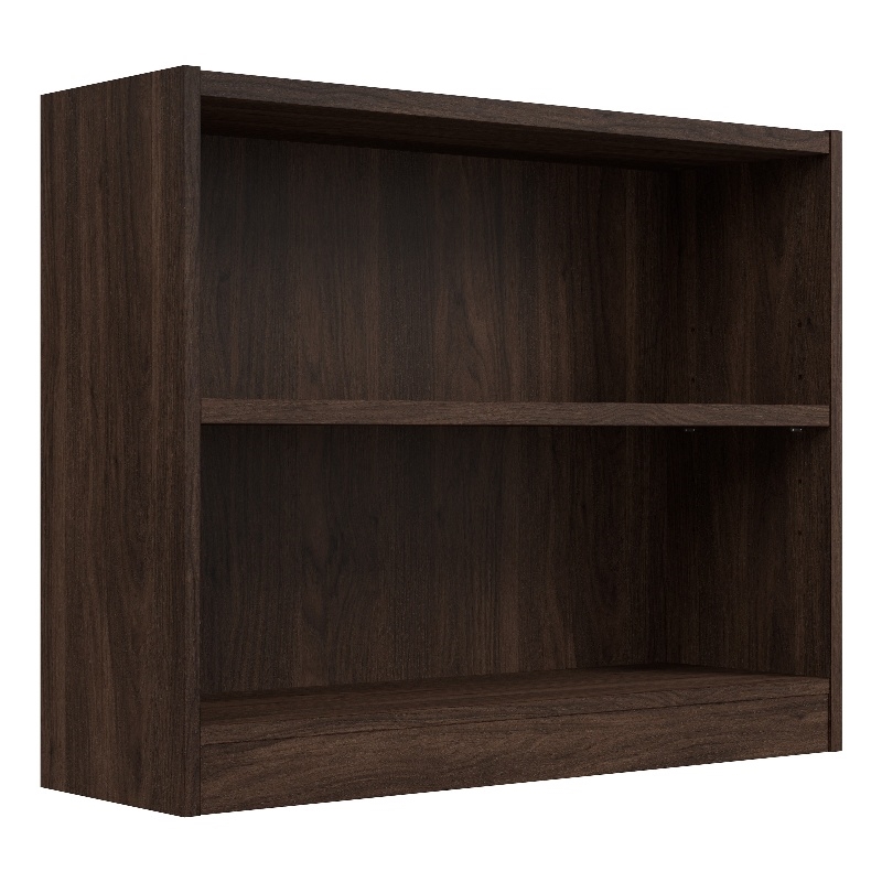 Universal Small 2 Shelf Bookcase in Black Walnut - Engineered Wood ...